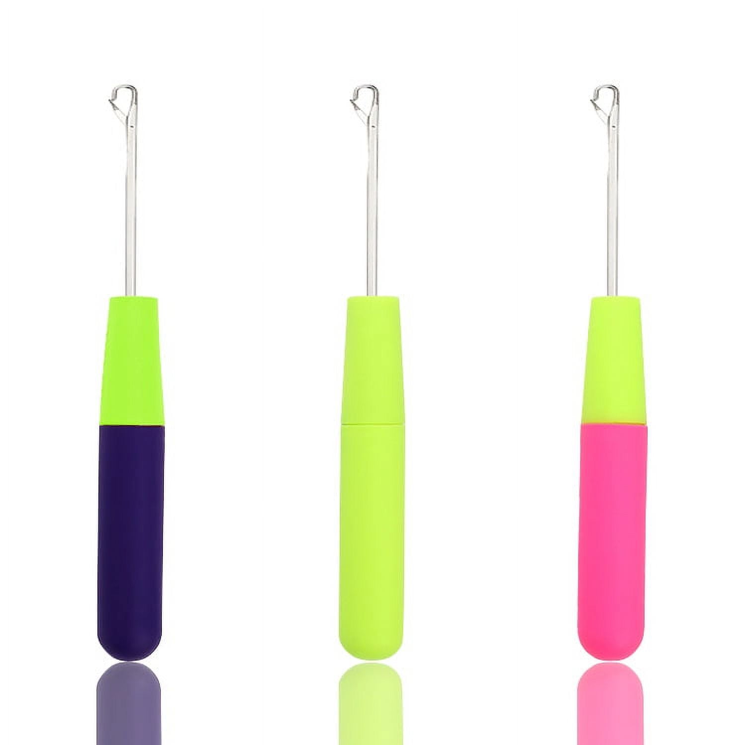 XUWSSF Crochet Needles, 3 Pack Plastic Latch Crochet Hooks Braid Hair ...