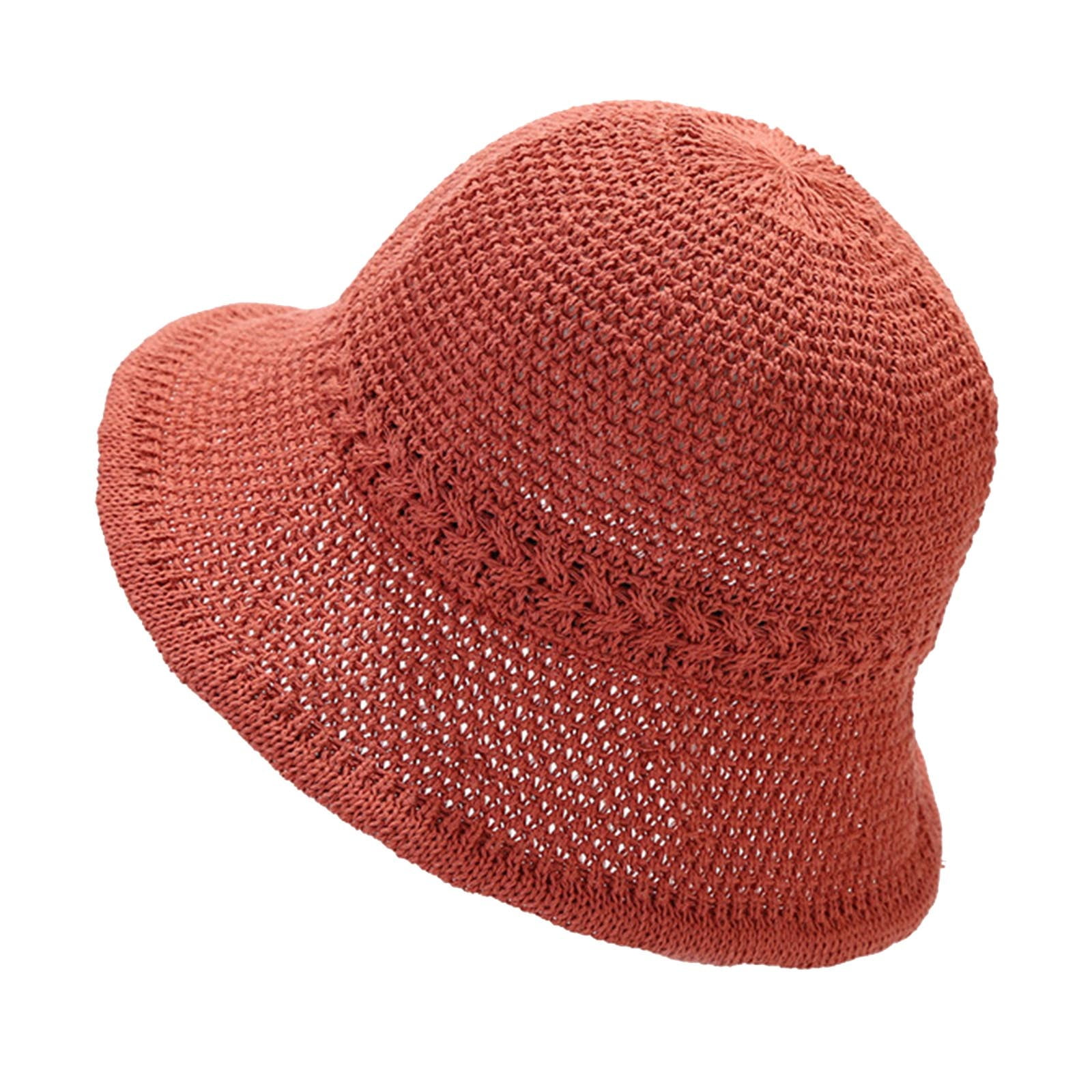 XUXIANYIP Sun Hats For Women Straw Crochet Solid Sun Protection Trendy ...
