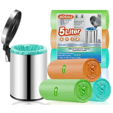 XUXRUS 1.2 Gallon Small Tote Trash Bags Bathroom Trash Bags, 72 per ...