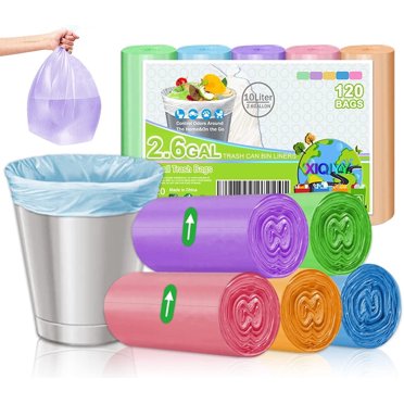 XUXRUS 1.2 Gallon Small Tote Trash Bags Bathroom Trash Bags, 72 per ...