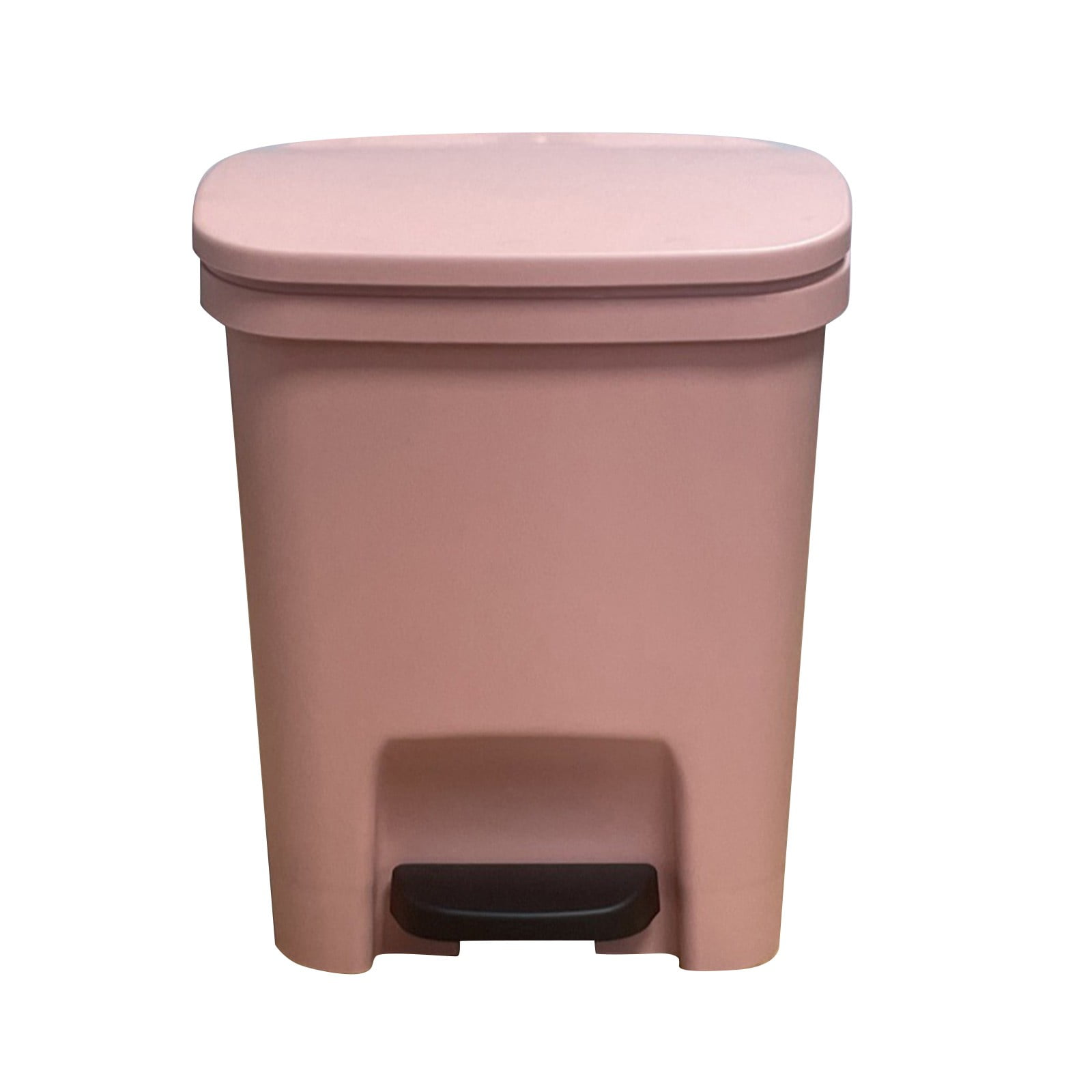 XUYAN 10L/3-gallon Trash Can Plastic Step On Kitchen Trash Can Black ...