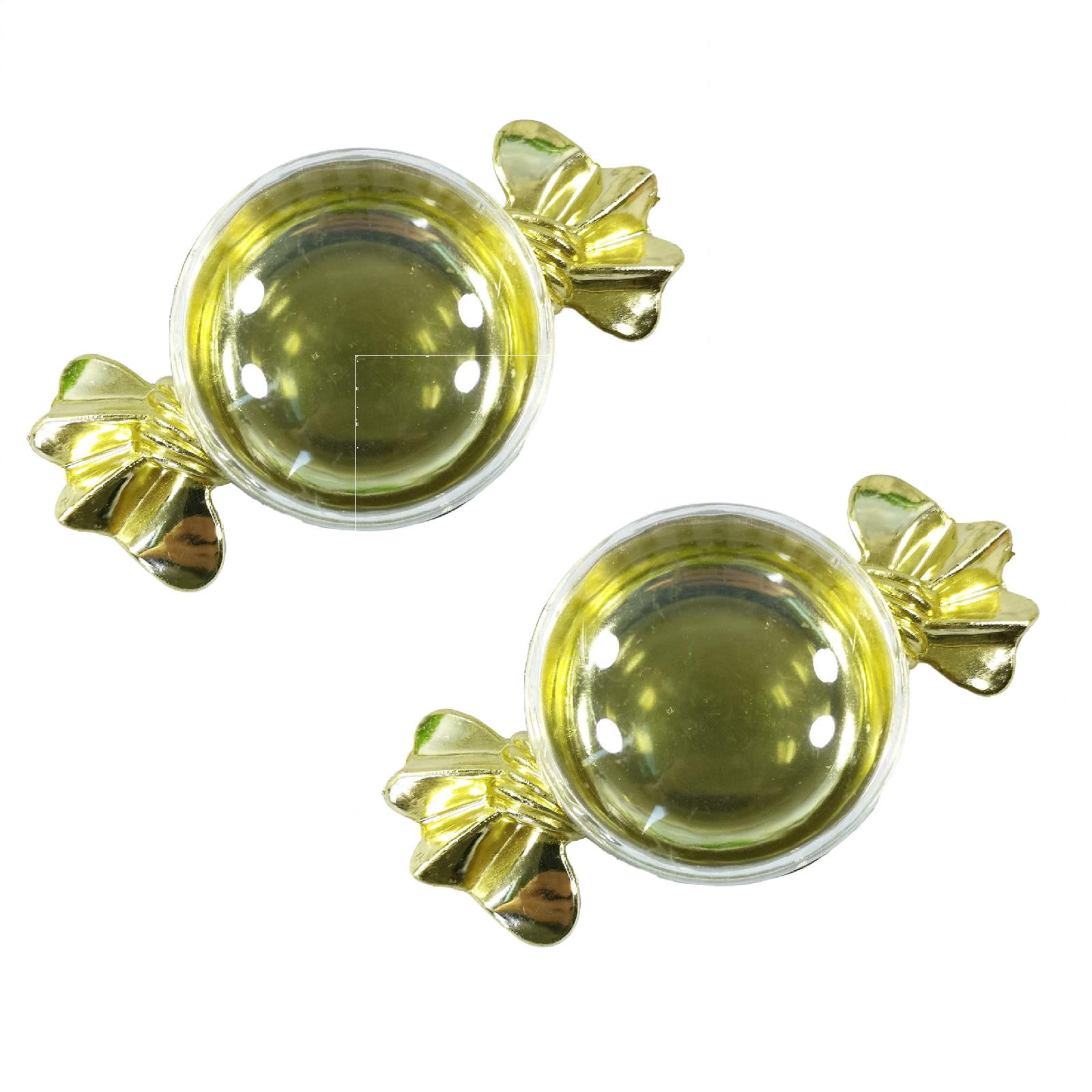 XUYAN 2PCS Creative Wedding Candy Box Electroplated Gold and Silver ...