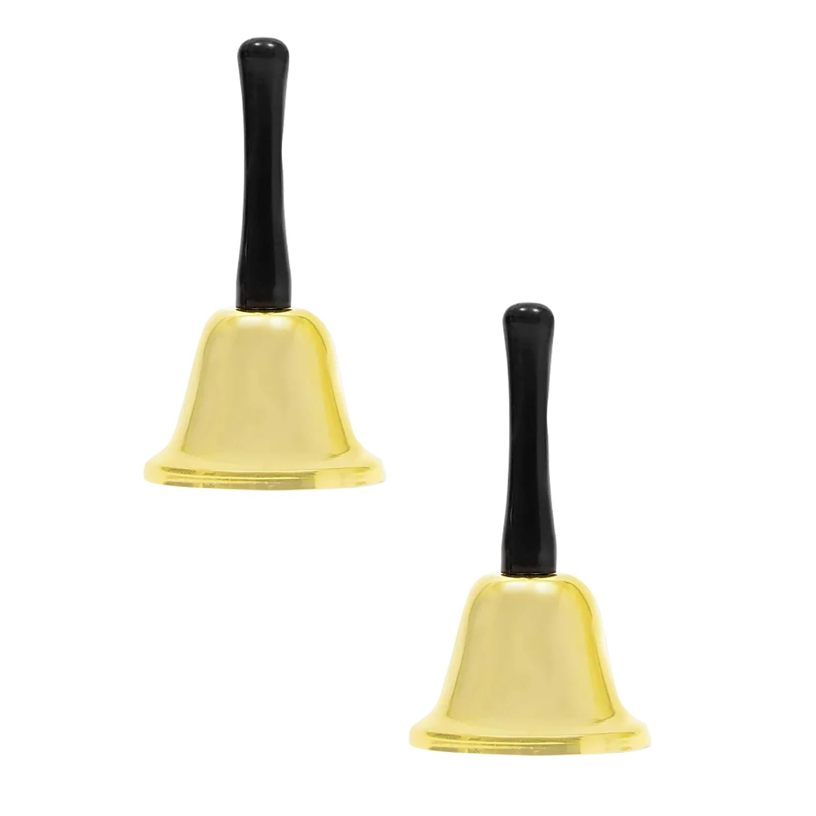 XUYAN 2PCS Gold Steel Call Bell Ringbell with Plastic Handle for ...