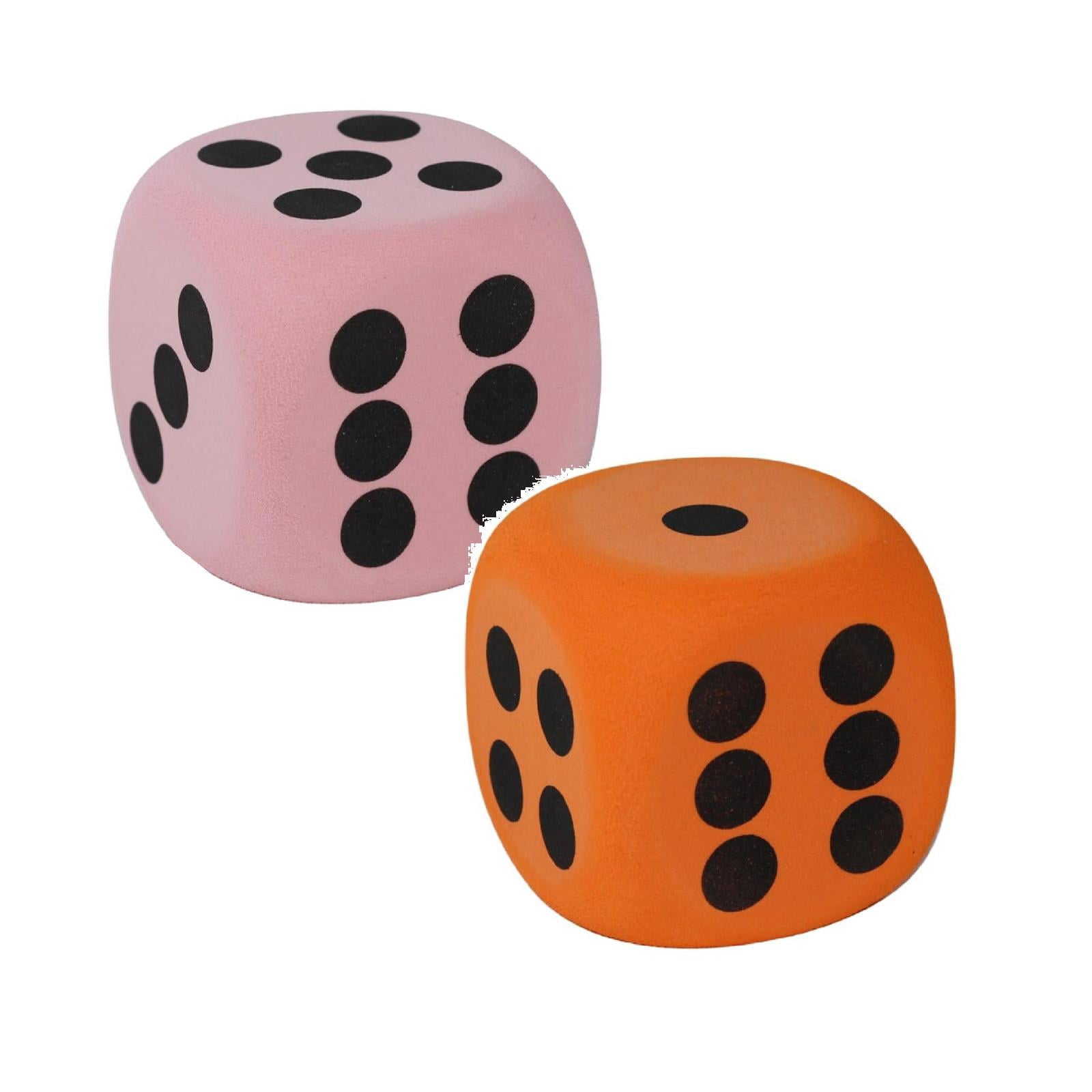 XUYAN 2pcs Large Foam Dice Color Foam Dice 3.15 Inches Big Dice for ...