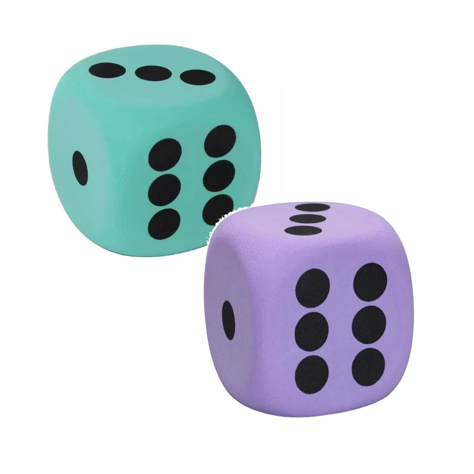 XUYAN 2PCS Large Foam Dice Color Foam Dice 3.15 Inches Big Dice for ...