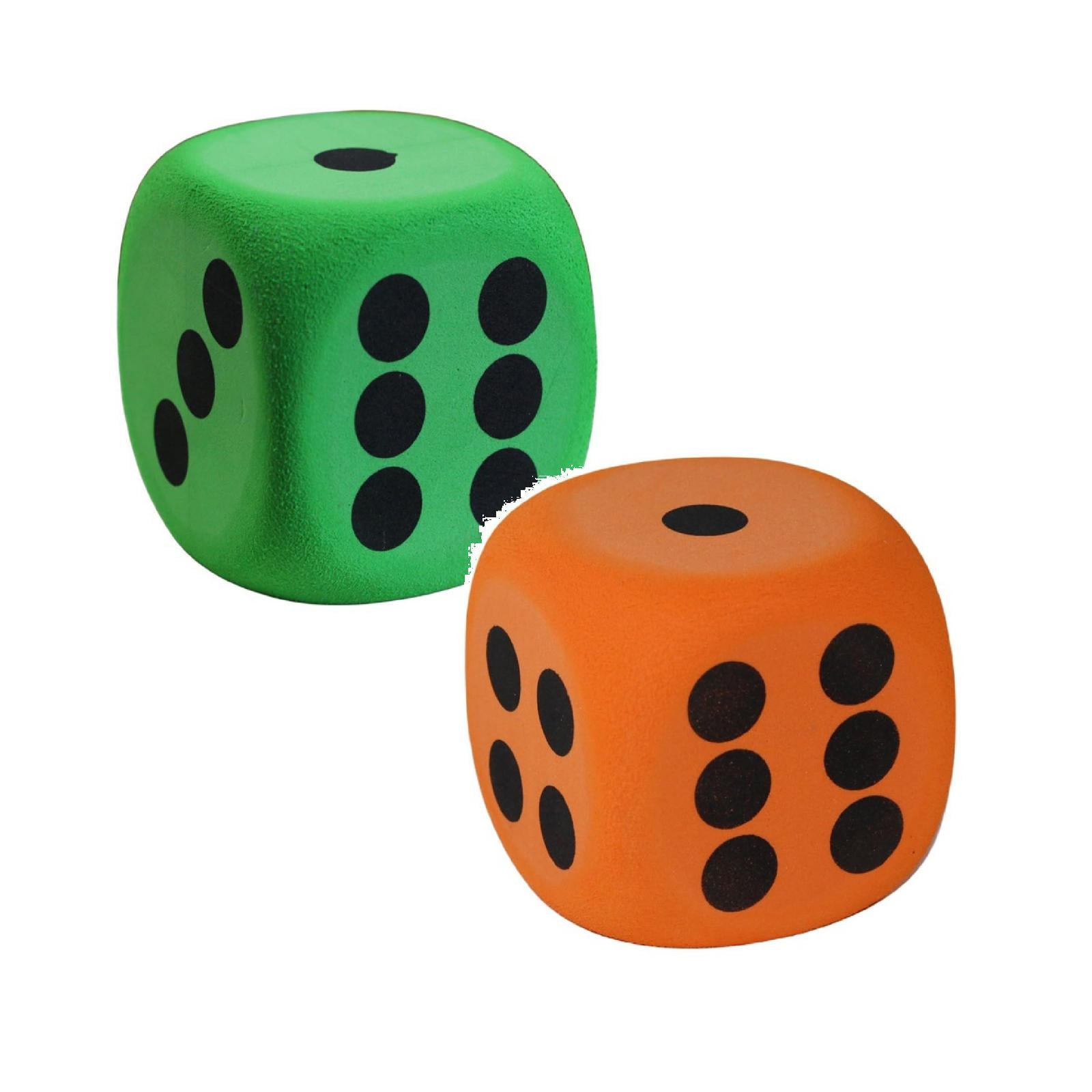 XUYAN 2PCS Large Foam Dice Color Foam Dice 3.15 Inches Big Dice for ...