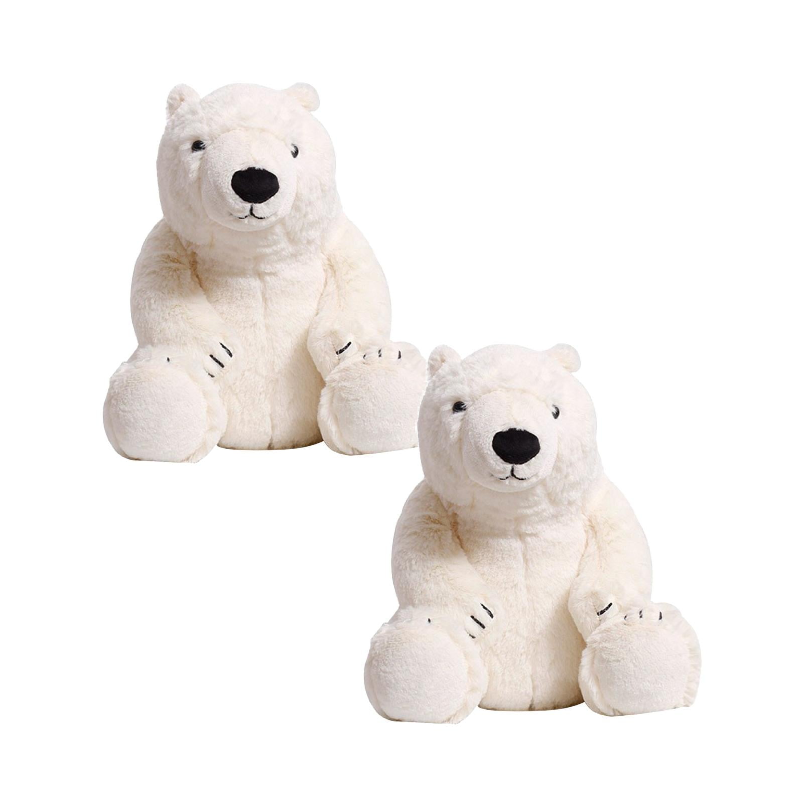 XUYAN 2PCS Polar Bear Stuffed Animal Plush Lifelike Soft Cute Polar ...