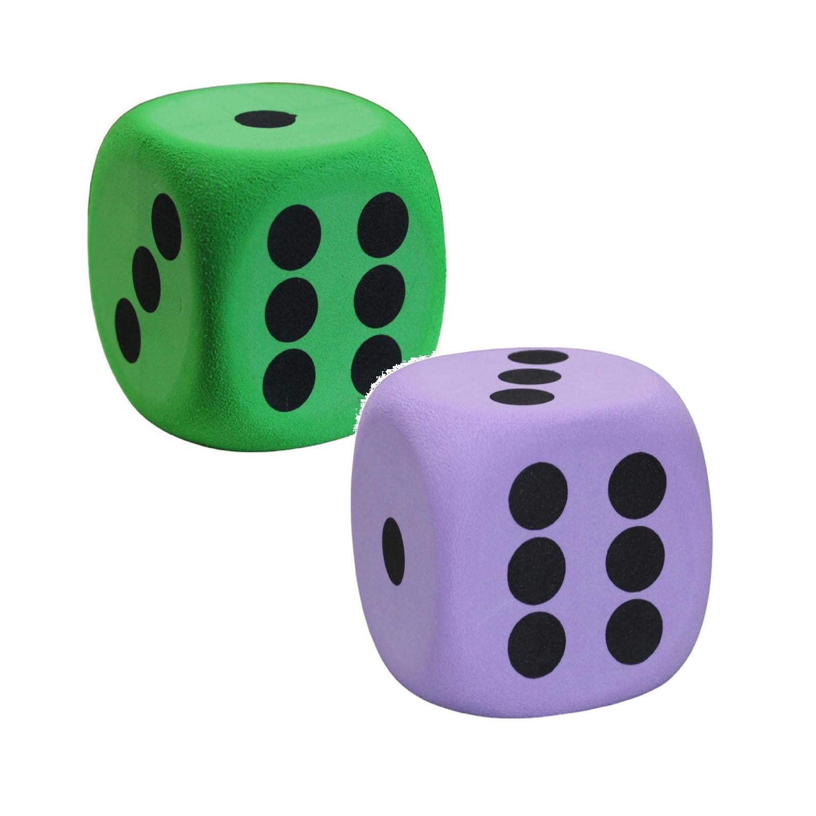 XUYAN 2pcs Large Foam Dice Color Foam Dice 3.15 Inches Big Dice for ...