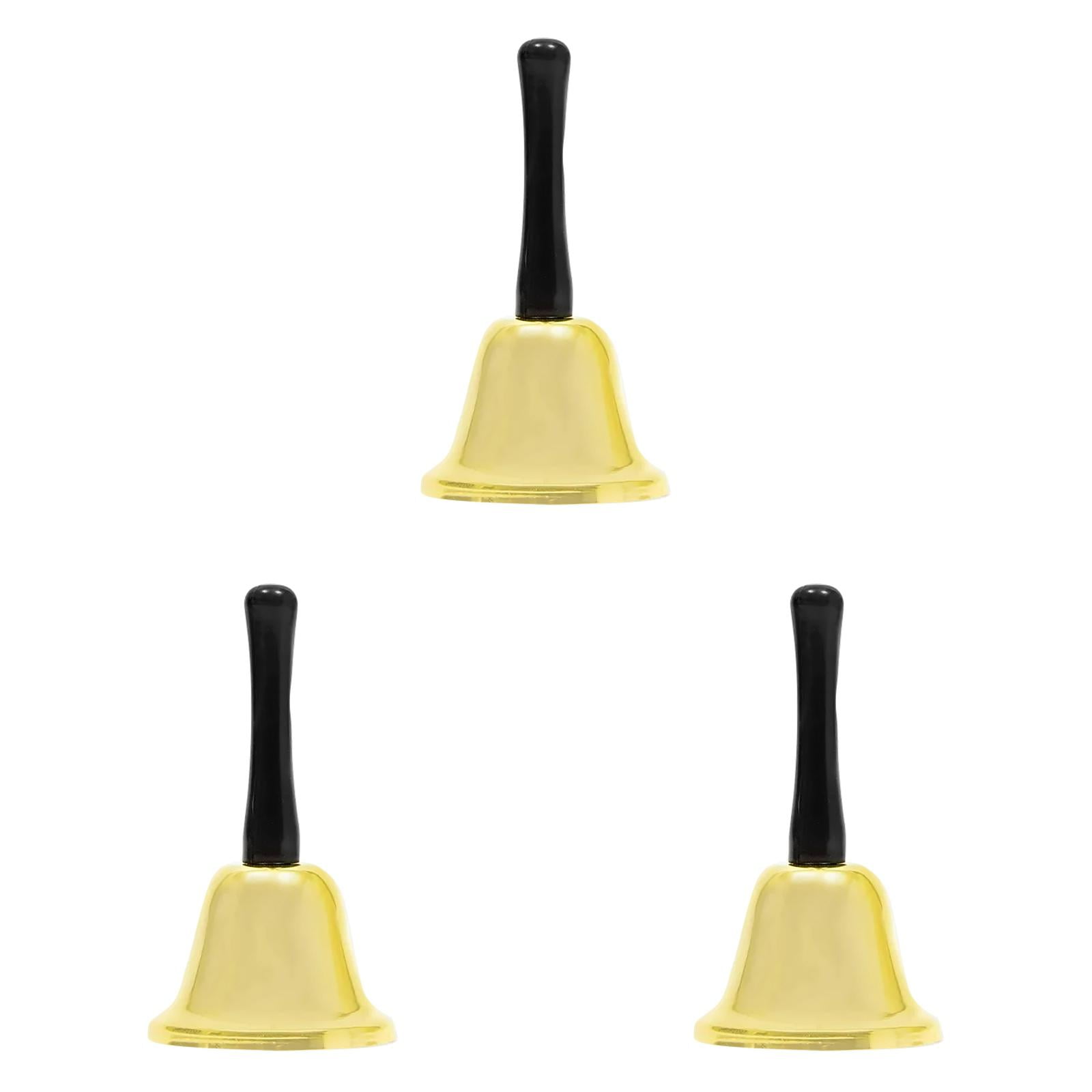 XUYAN 3PCS Gold Steel Call Bell Ringbell with Plastic Handle for ...