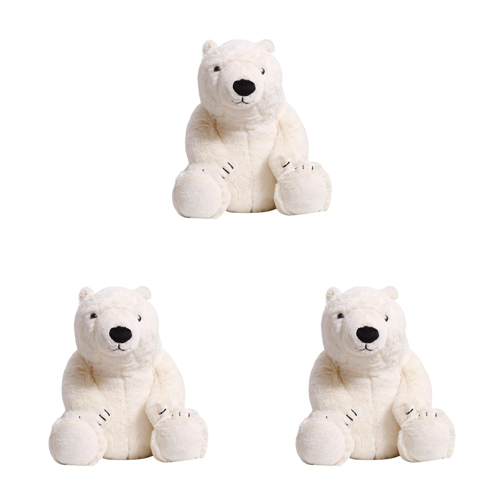 XUYAN 3pcs 13.78inch ROPELOK Polar Bear Stuffed Animal Plush Lifelike ...