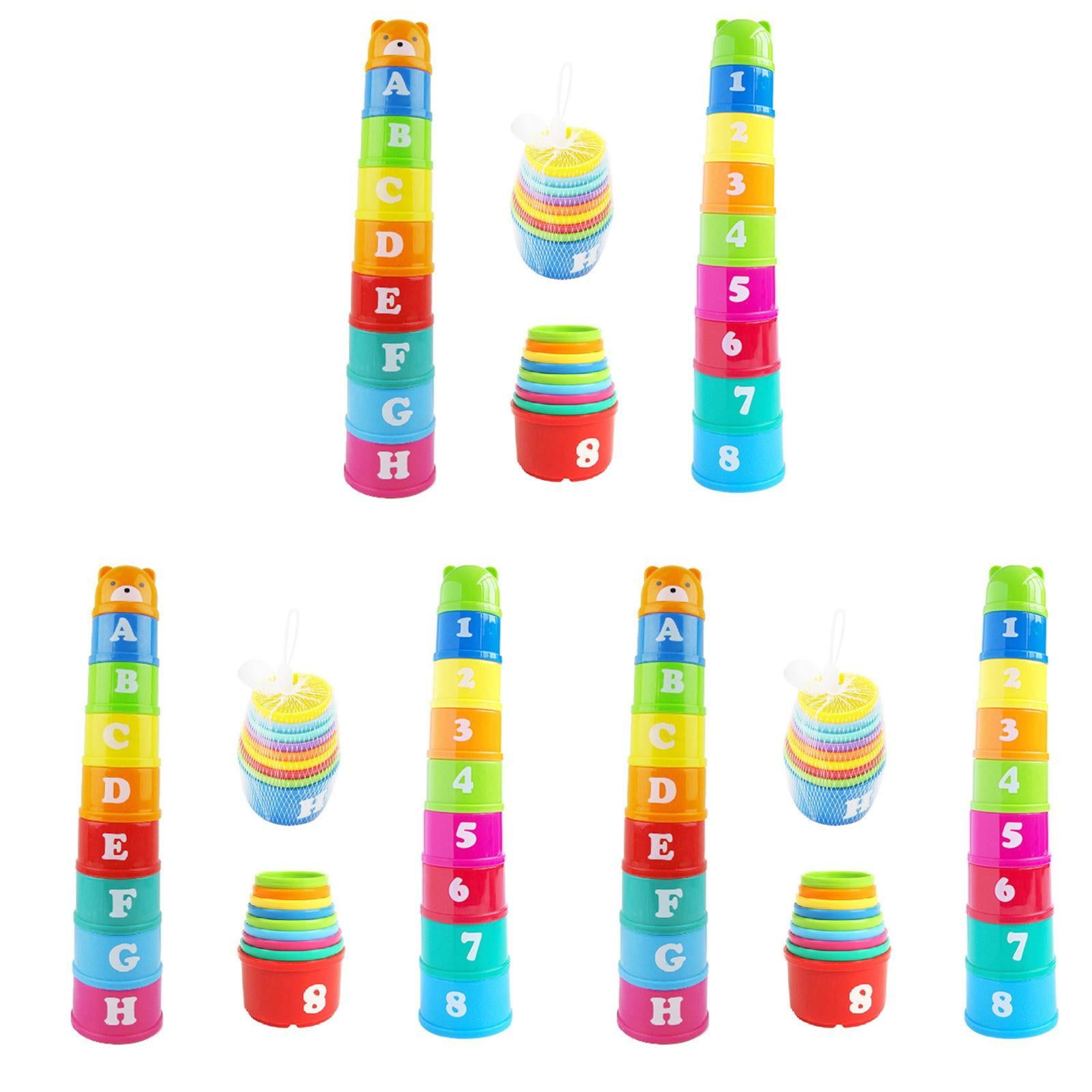 XUYAN 3PCS Rainbow Baby Stacking Cups Toys Set, Stacking Toys for ...