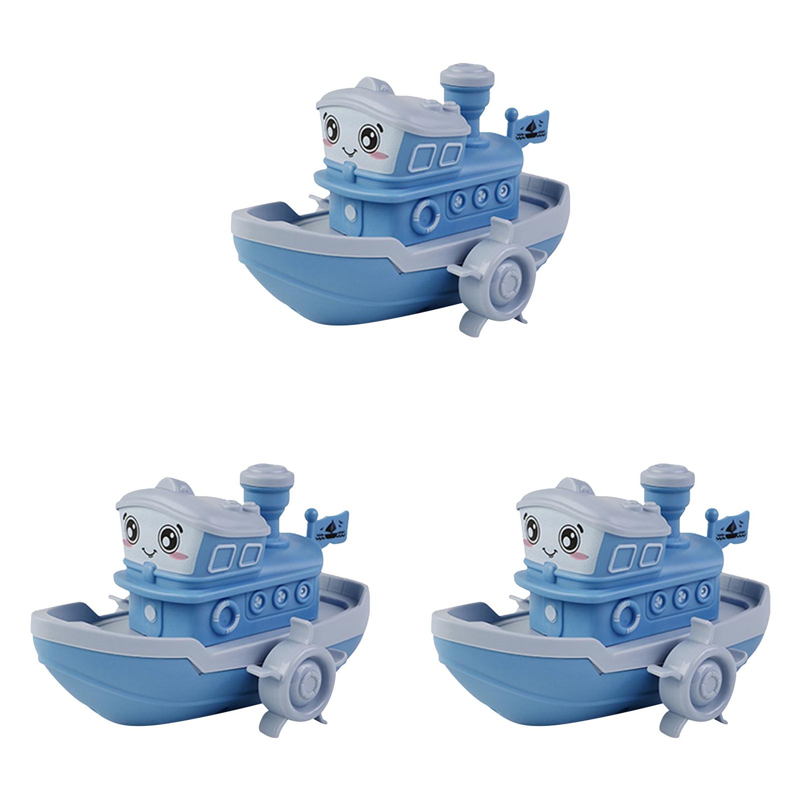XUYAN 3PCS Windup Ship Bath Toy, Funny Wind-up Steamship Bathtub Toy ...