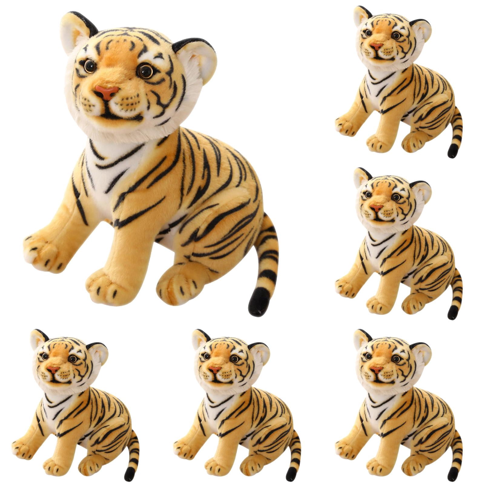 XUYAN 5PCS 23CM Tiger Plush Toys Cute Soft Stuffed Animal Plush Doll ...