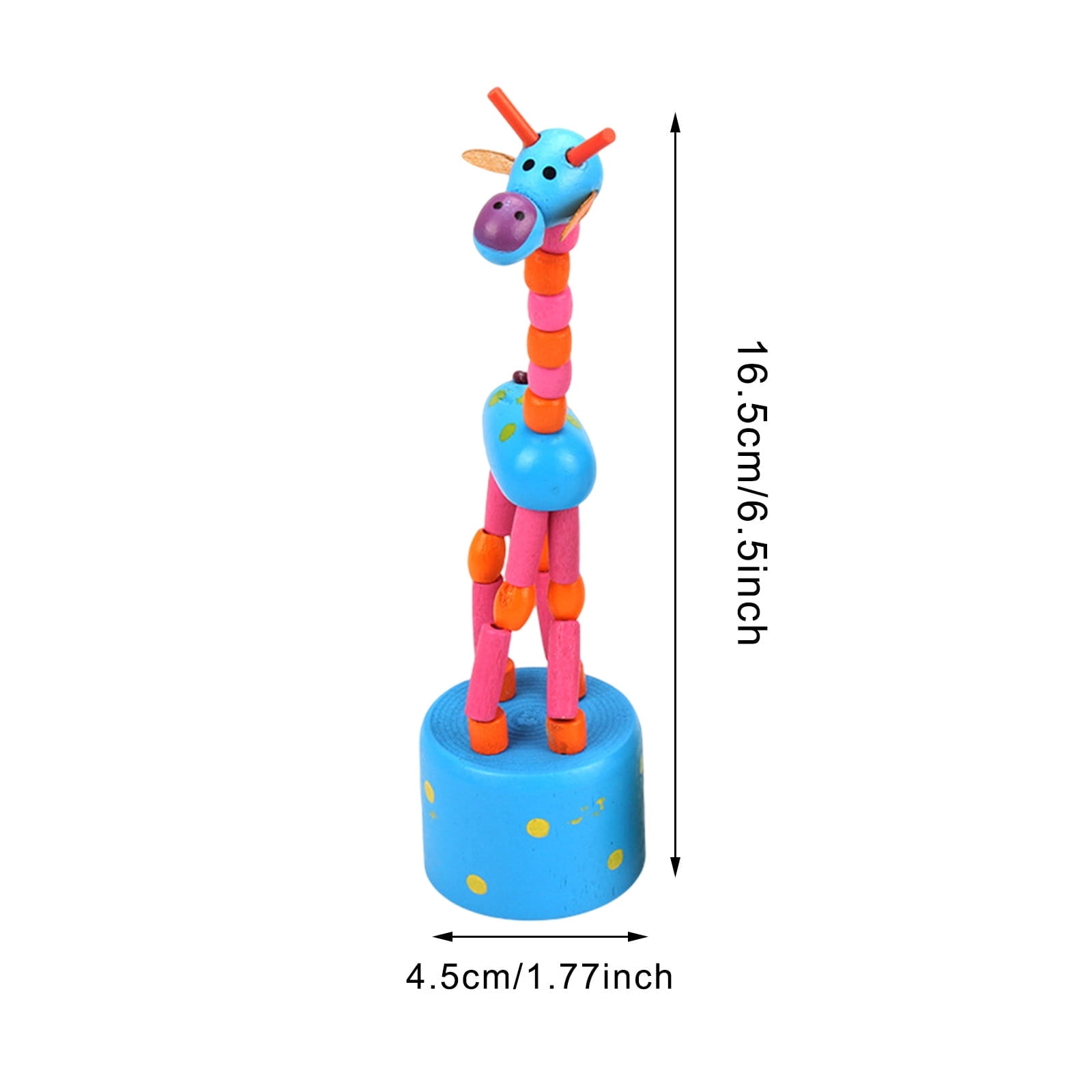 XUYAN 5pcs Wooden Giraffe Finger Puppet Toy - Colorful Swing Dancing ...