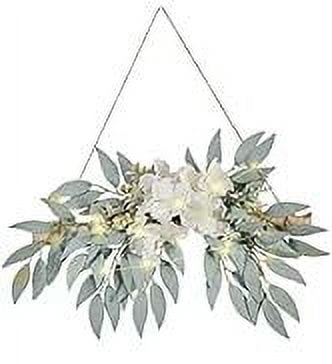 XUYAN Artificial Wall Decor Flower Farmhouse Hanging Leaves Greenery ...