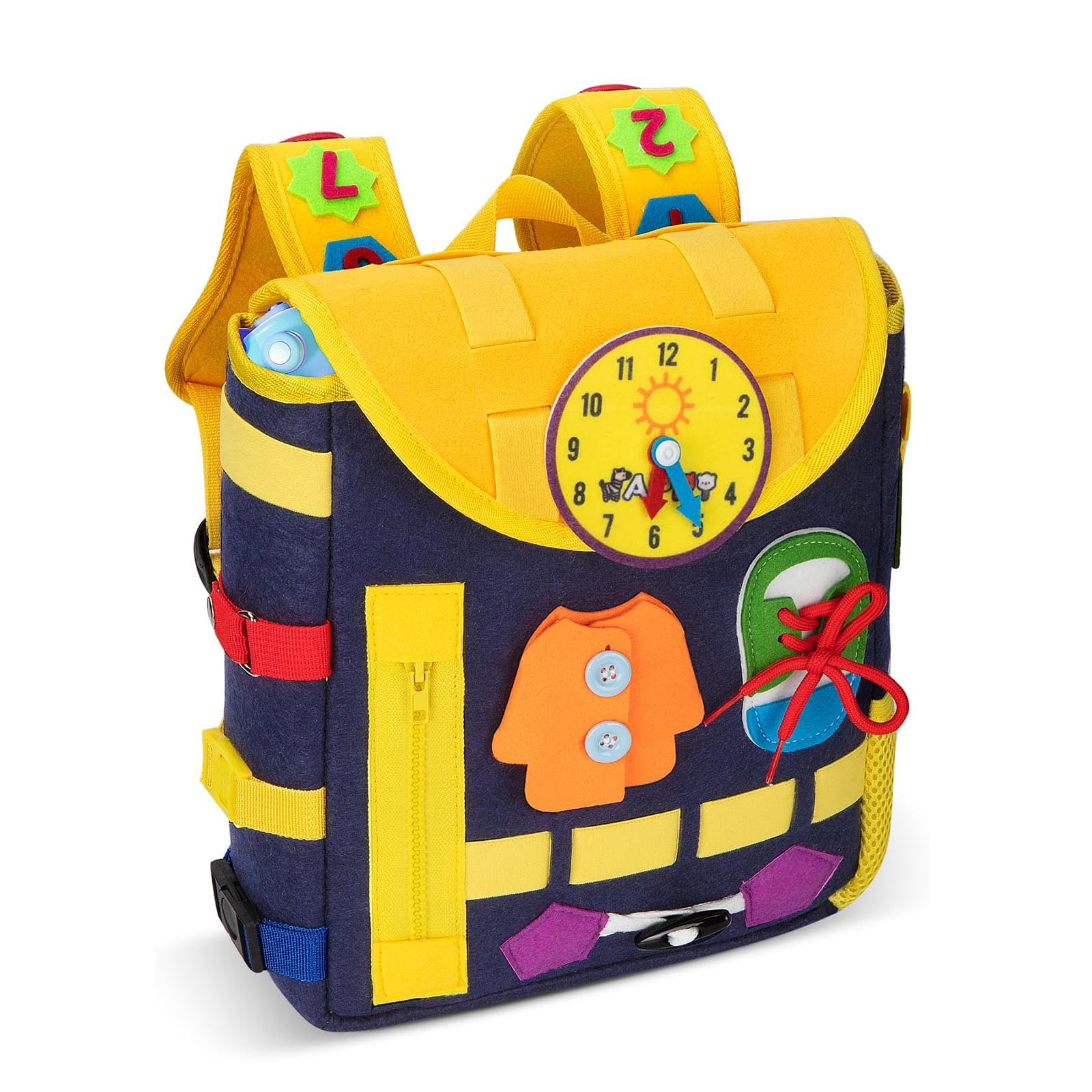XUYAN Busy Board Toddler Backpack - Child Montessori Sensory Toys ...