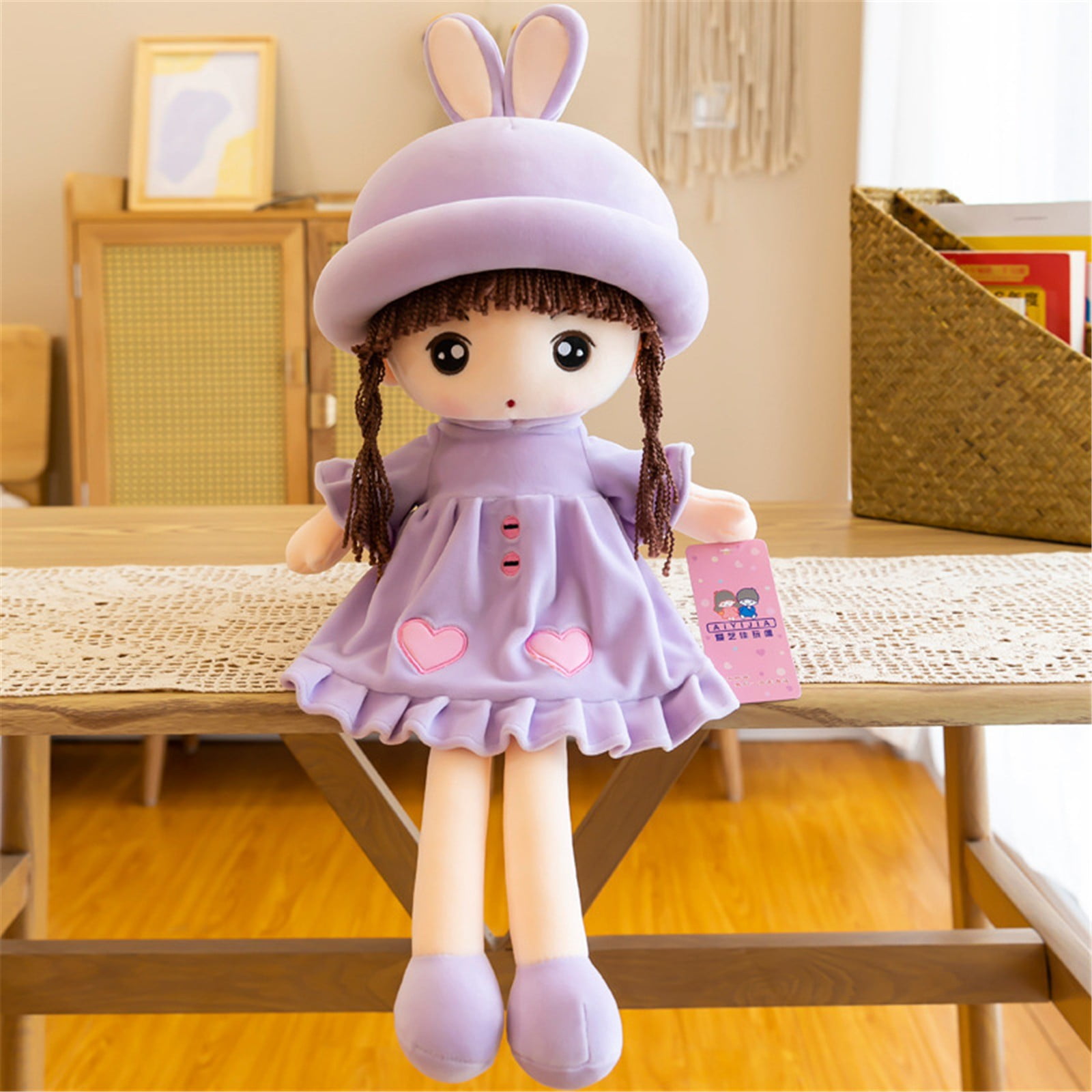 XUYAN Cartoon Girl Plush Figure Long Leg Girl Stuffed Plush Doll 25inch ...