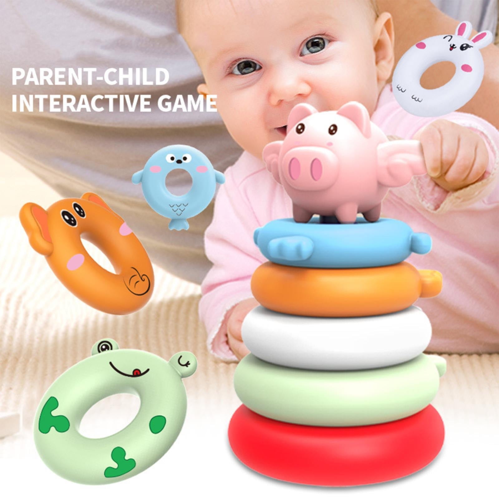XUYAN Children's Building Rainbow Educational Tower Educational Toy ...