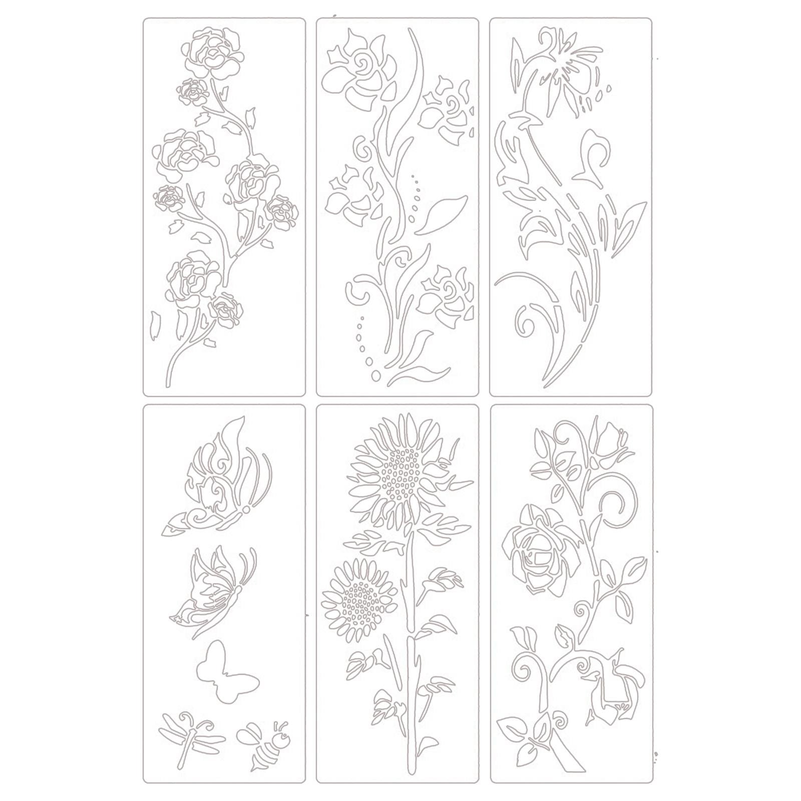 XUYAN 6PCS Garden Fence Large Flower Stencils DIY Decoration 2024 New Giant Reusable Floral ...
