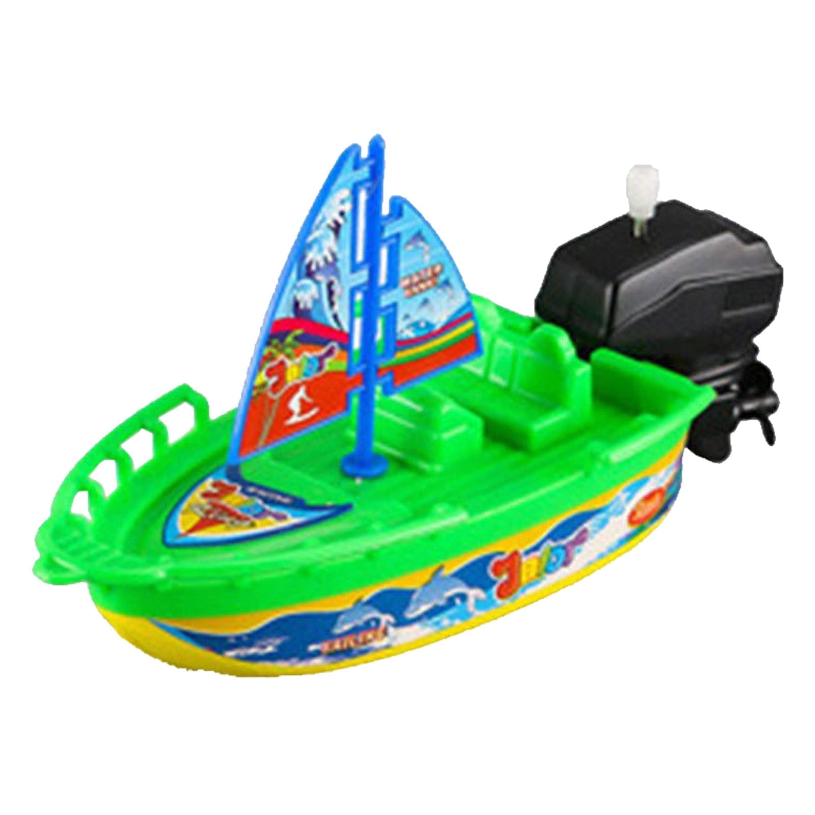 XUYAN Boat Bathtub Toy Funny Speed Boat Bathtub Toy Clockwork Water Toy ...