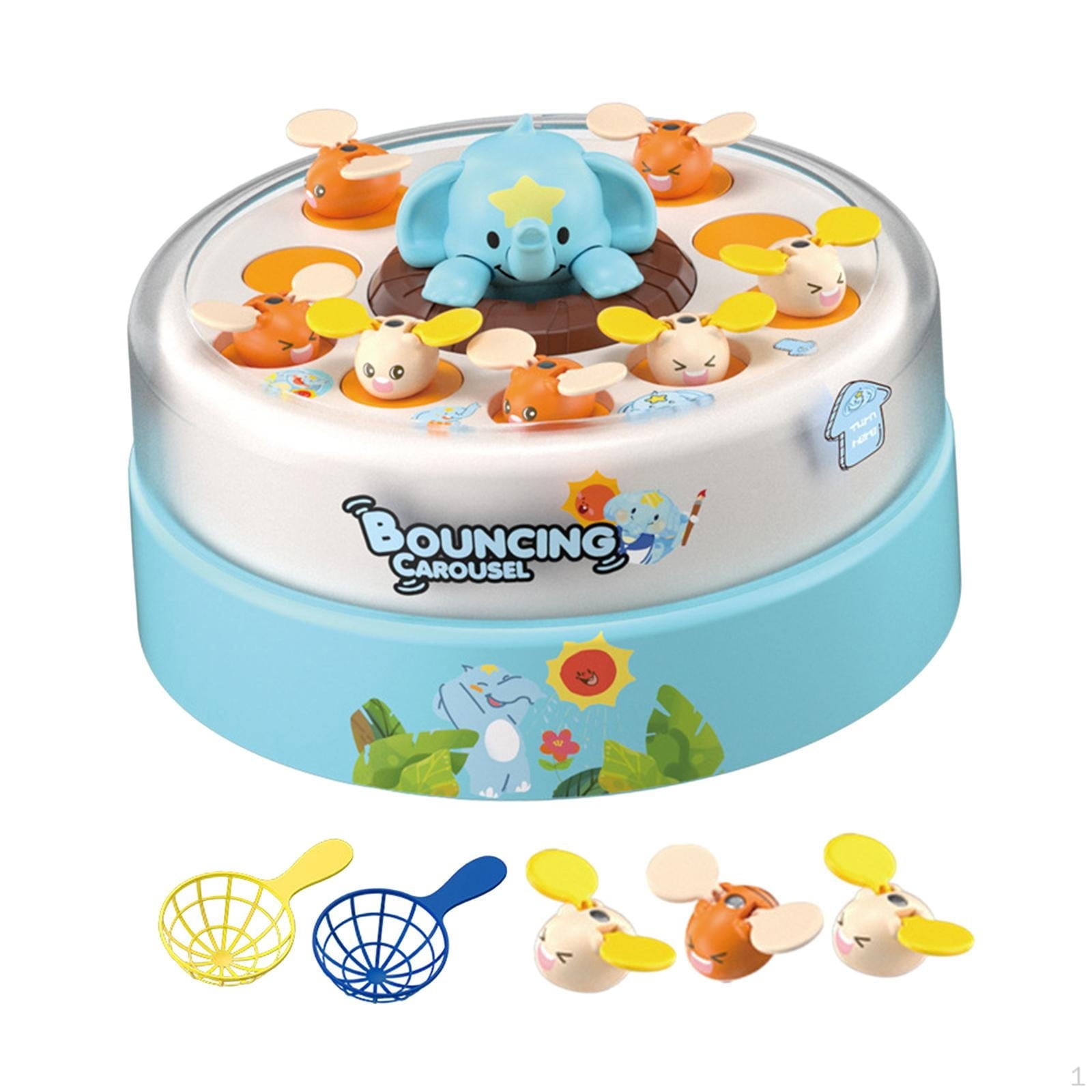 XUYAN Kids Electronic Fishing Game Rotating Elephant Bouncing Catcher ...