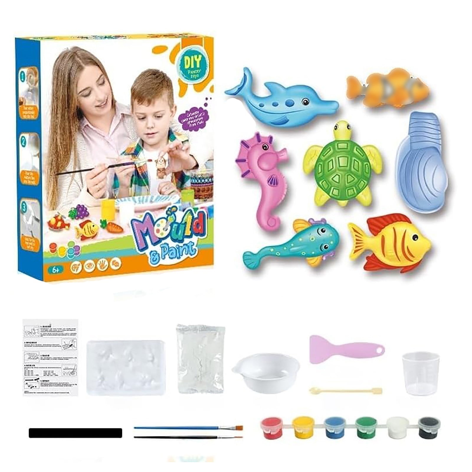 XUYAN Clearance Kids Paint Kit Art Set Ceramic Painting Kit | Easter Craft Activities Kits Kids ...