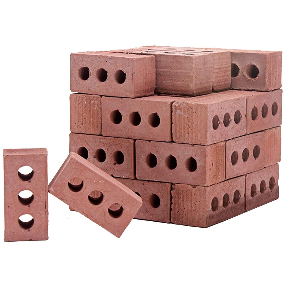 XUYAN NEW 24Pcs Mini Cement Cinder Bricks Build Your Own Tiny Wall Mini ...