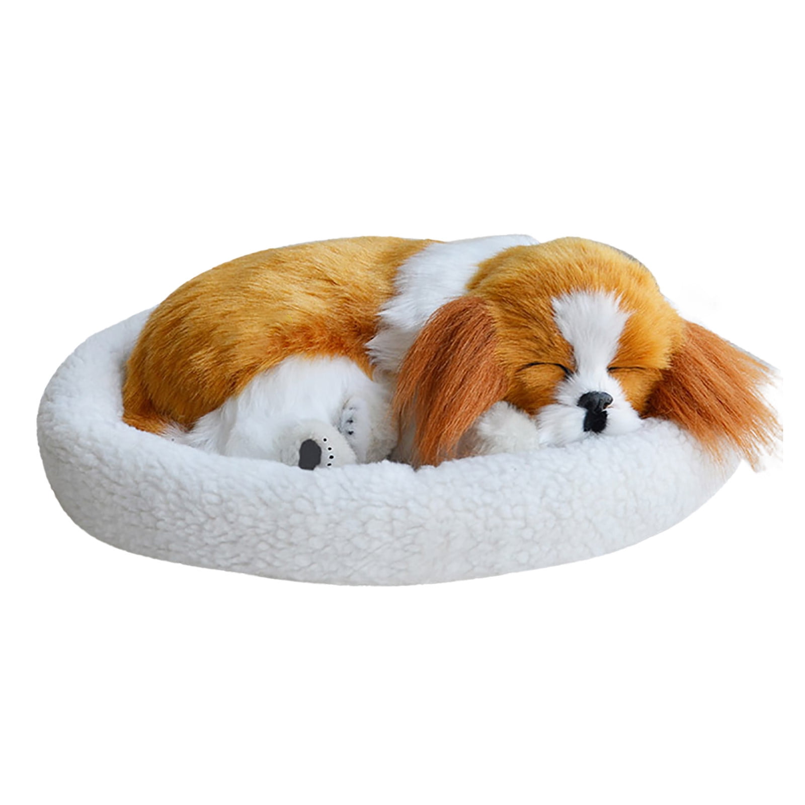 XUYAN Clearance Realistic Sleeping Plush Breathing Dog Furry Dog with ...