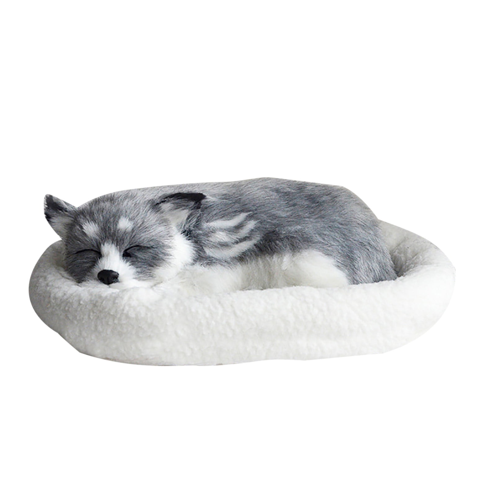 XUYAN Realistic Sleeping Plush Breathing Dog Furry Dog with Mat ...