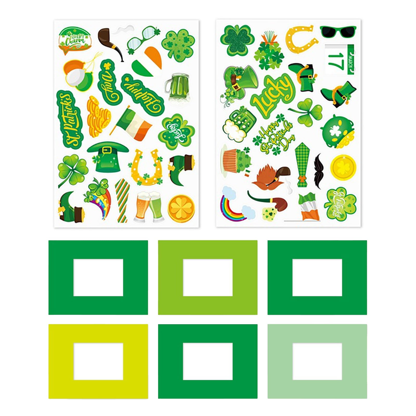 XUYAN St. Day Creative Album Irish Day Kids Album Photo Decorating DIY Stickers St. Day Stickers ...