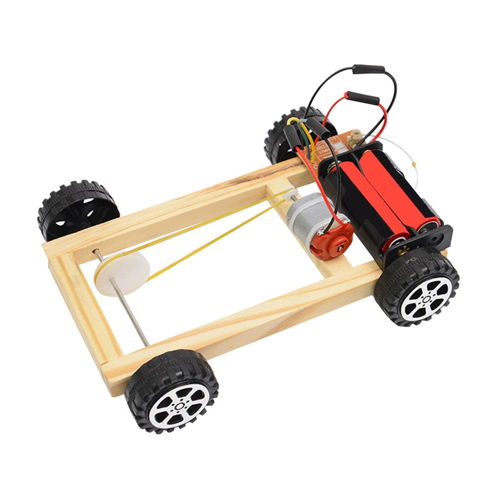 XUYAN Wood DIY Assembly 4WD RC Remote Car Vehicle Model Kit Children ...