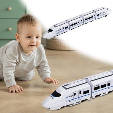 Blue Block Factory Kids Battery Operated Electric Railway Train Set for ...