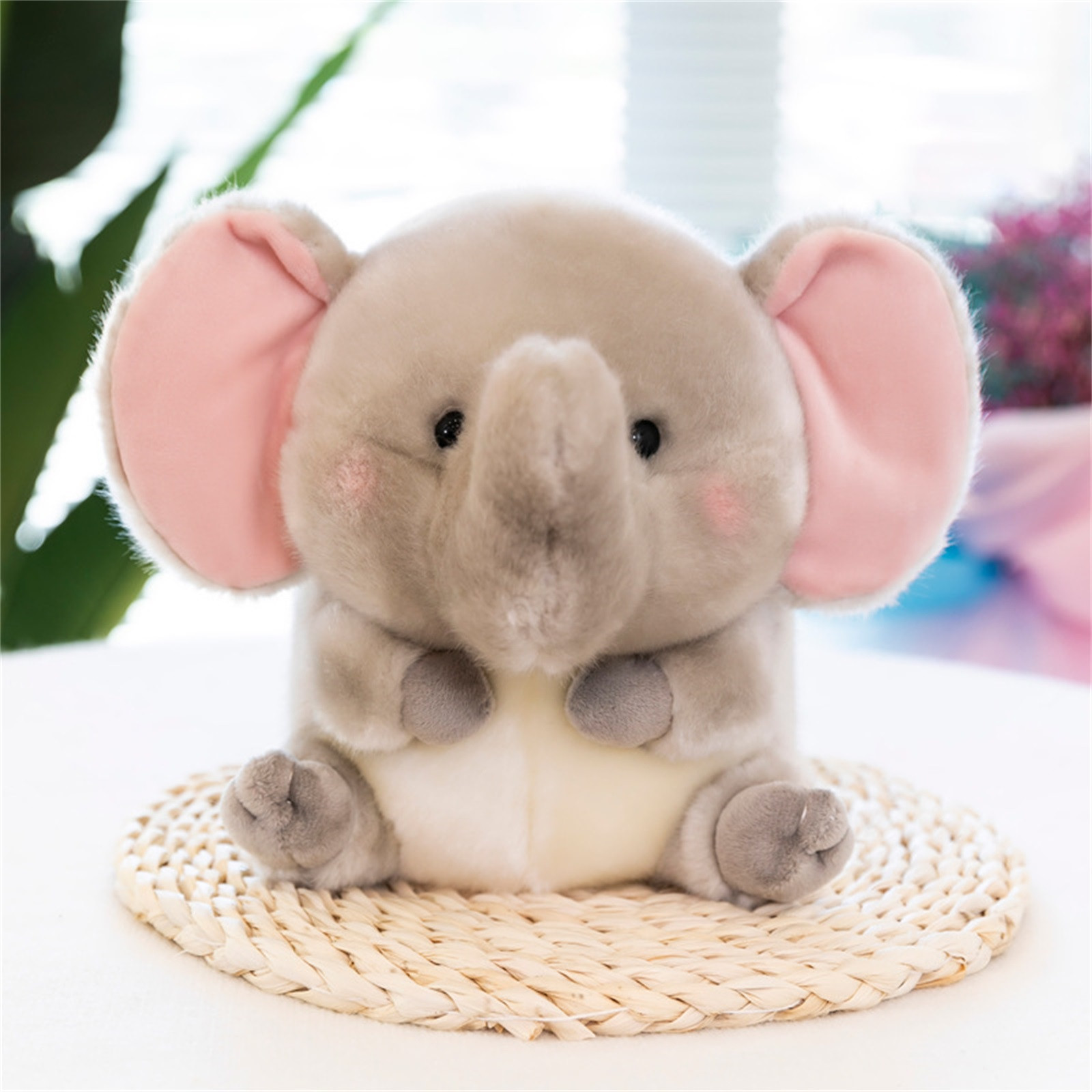 XUYAN Elephant Pet Small Animal Doll Ball Plush Toy Round Machine Doll ...
