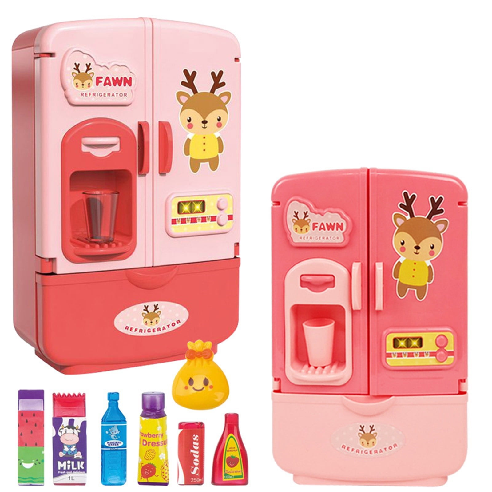 XUYAN Fridge Refrigerator with Ice Dispenser Pretend Play Appliance for ...