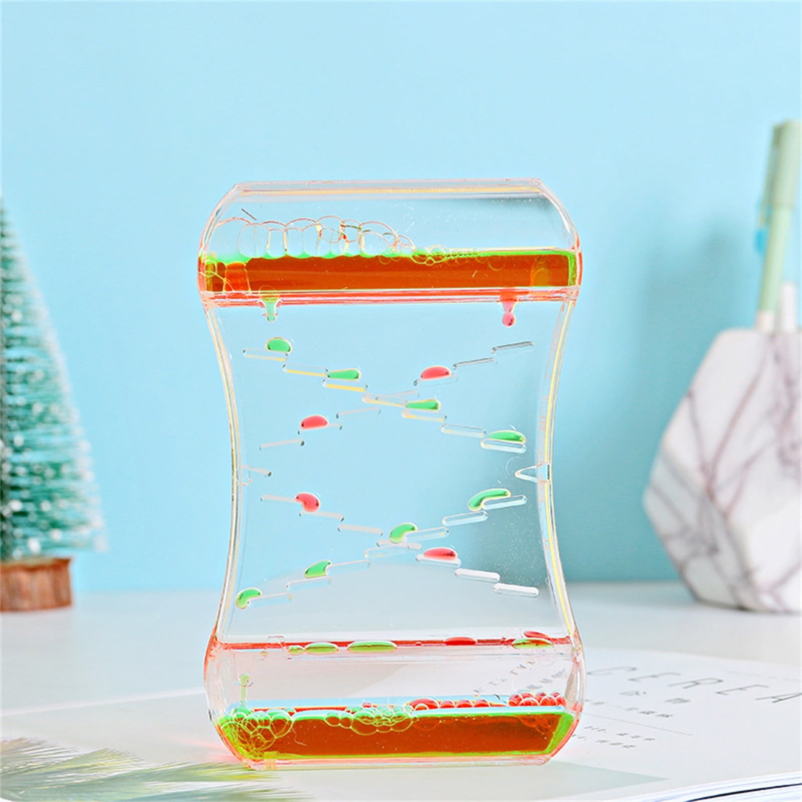 XUYAN Funnel Slide Shaped Liquid Motion Bubble Machine From The Bottom ...