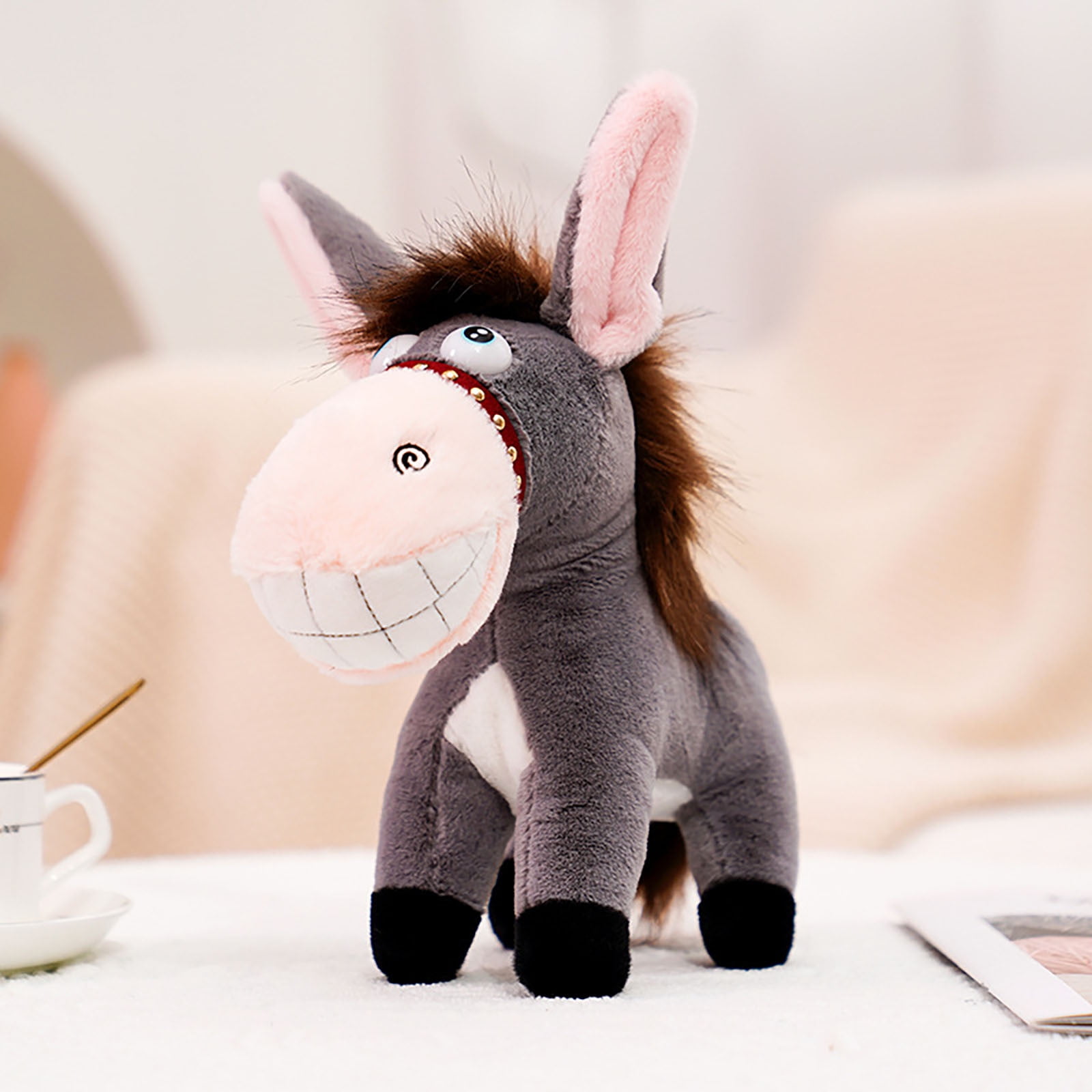 XUYAN Funny Cartoon Teething Donkey Plush Toys Are Suitable As Birthday ...