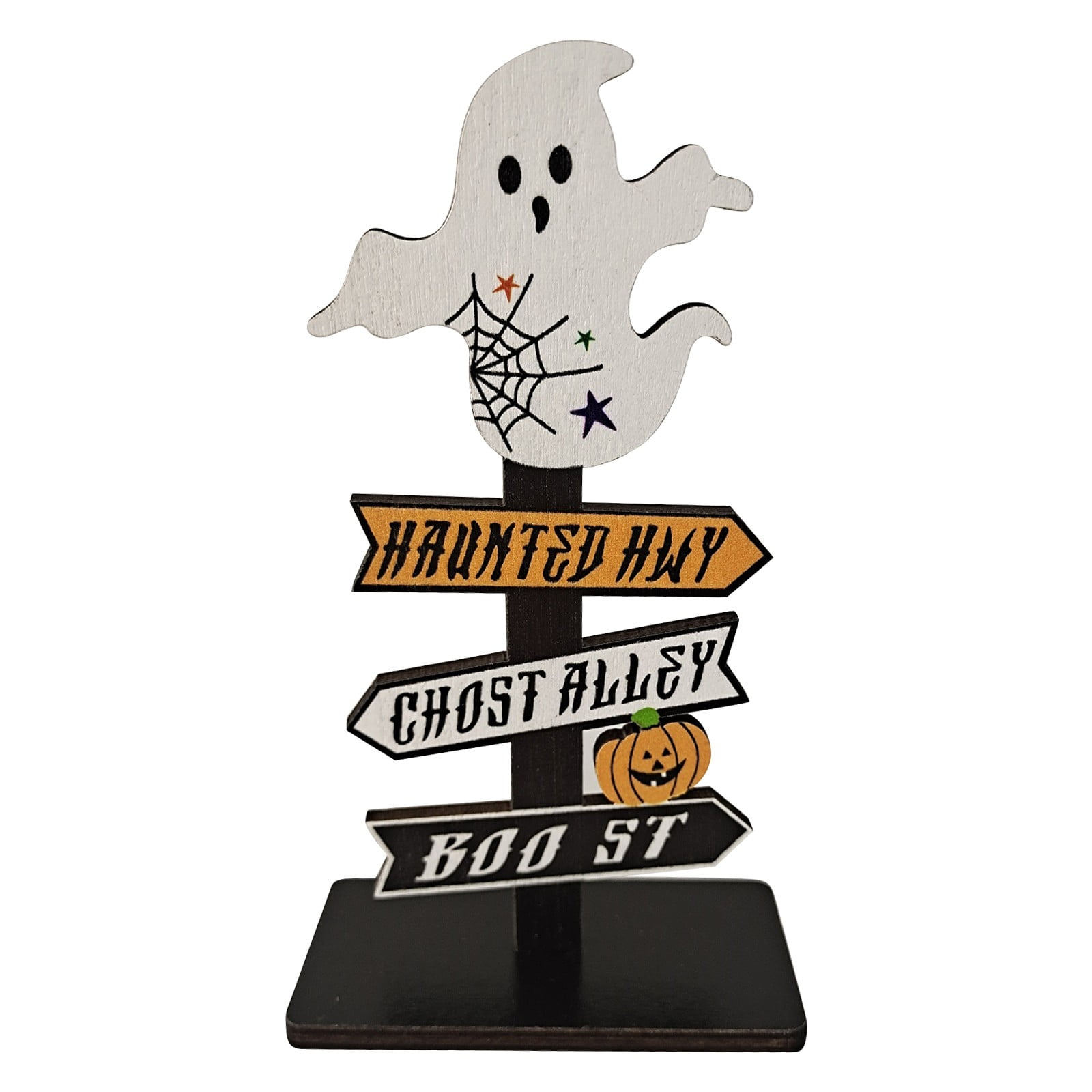 XUYAN Halloween Wooden Block Sign Decor Table Mantle Wood Signs with ...