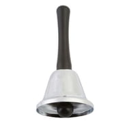 AUDeals Hand Bell Silver Steel Bell Ringing Bell with Handle Dinner ...