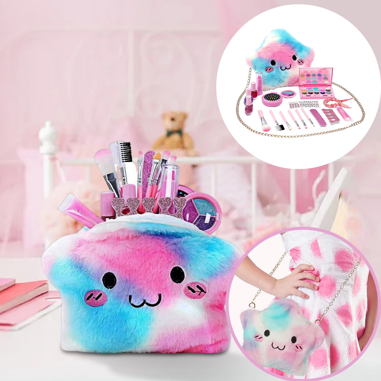 XUYAN Makeup Sets Make Up Kits with Cosmetic Bag for Little Girls ...