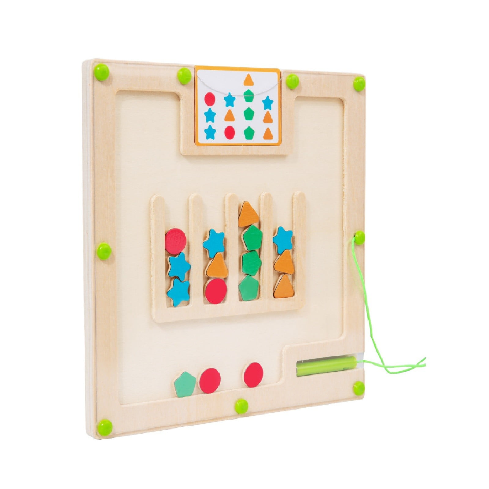 XUYAN Puzzle Board 15 Double Cards Color and Counting Maze Educational Shape Matching Learning ...