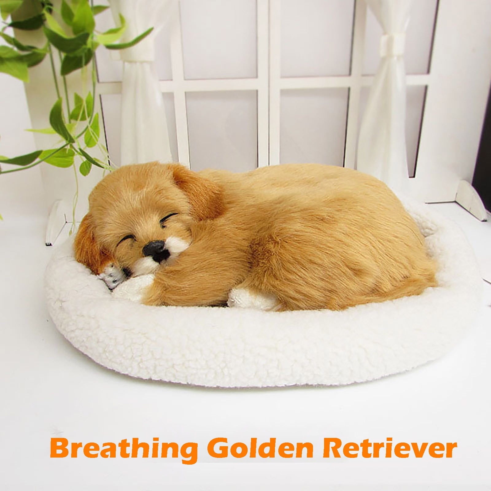XUYAN Realistic Sleeping Plush Breathing Dog Furry Dog with Mat ...