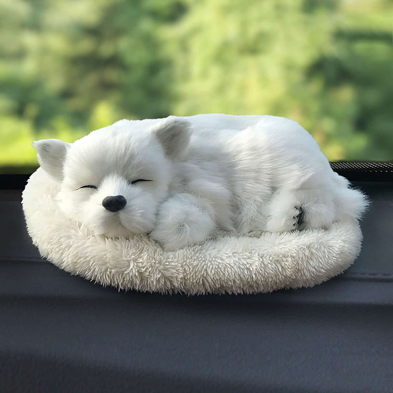 XUYAN Realistic Sleeping Plush Breathing Dog Furry Dog with Mat ...