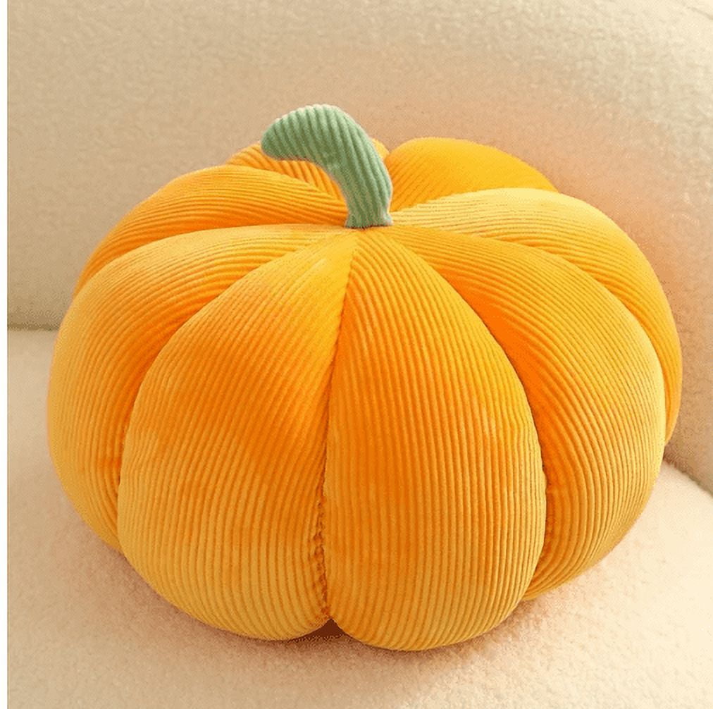 XUYAN Stuffed Pumpkin Fluffy 7 Inch Halloween Pumpkins Plush Toys Soft Pumpkin Throw Pillow ...