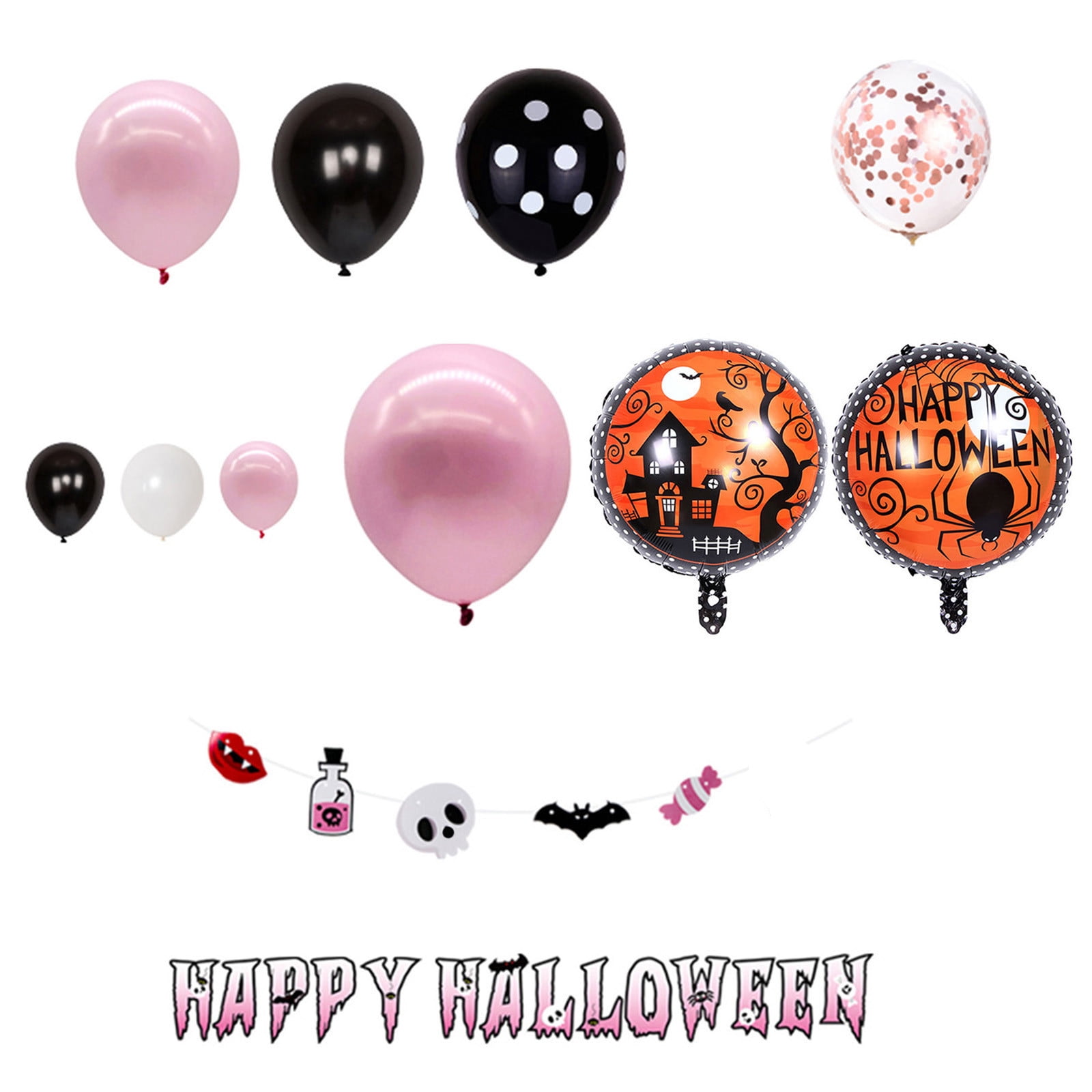 XUYAN A set Halloween Balloon- Set,Halloween Latex and Mylar Foil Balloon- Party Supplies for ...