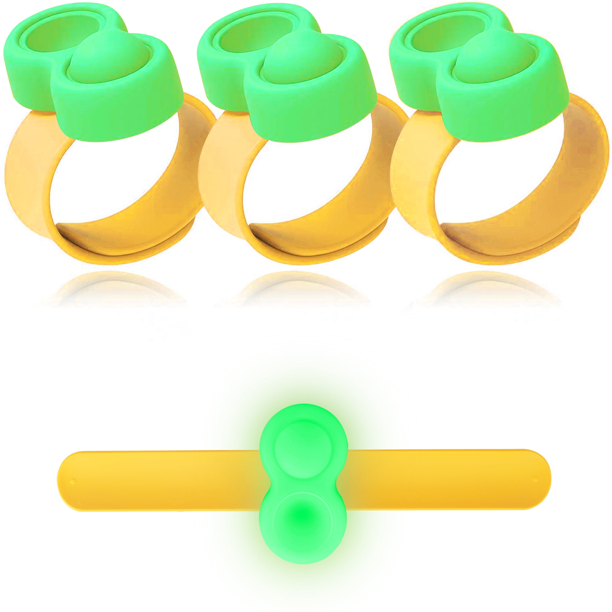 XUYIDAN Pop-it Fidget Toy, 3 Pieces of Wearable Luminous Decompression ...