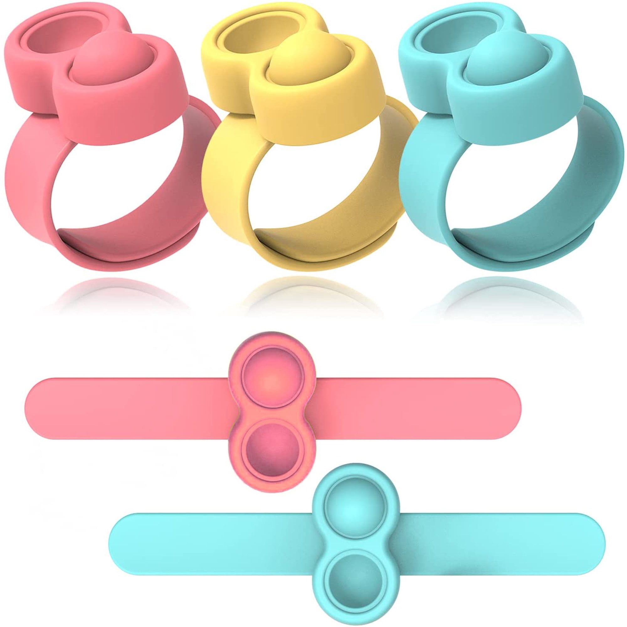 XUYIDAN Pop-it Fidget Toy, 3PCS Wearable Stress Relief Sensory Fidget Pop Watch, Finger Hands ...