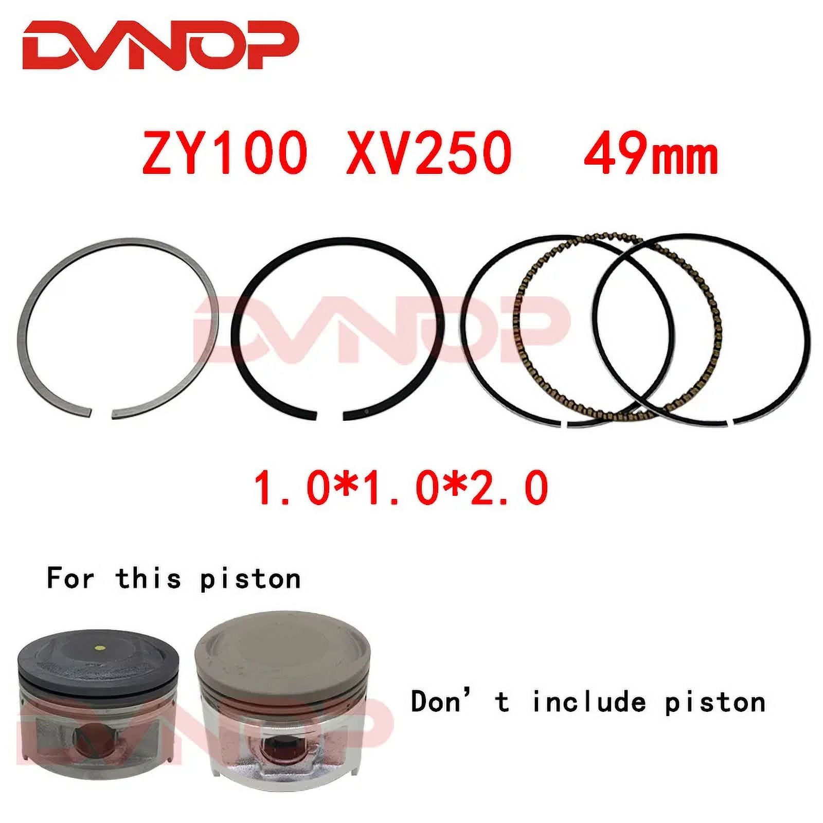 XV250(49mm)-Motorcycle Piston Ring For 50cc 60cc 70cc 80cc 100cc 125cc ...