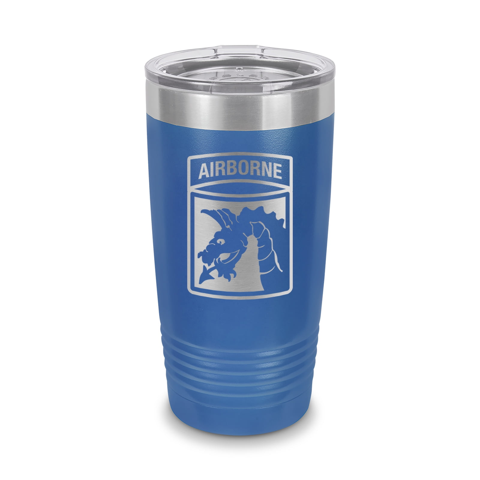 XVIII 18th Airborne Corps Tumbler 20 oz - Laser Engraved w/ Clear Lid ...
