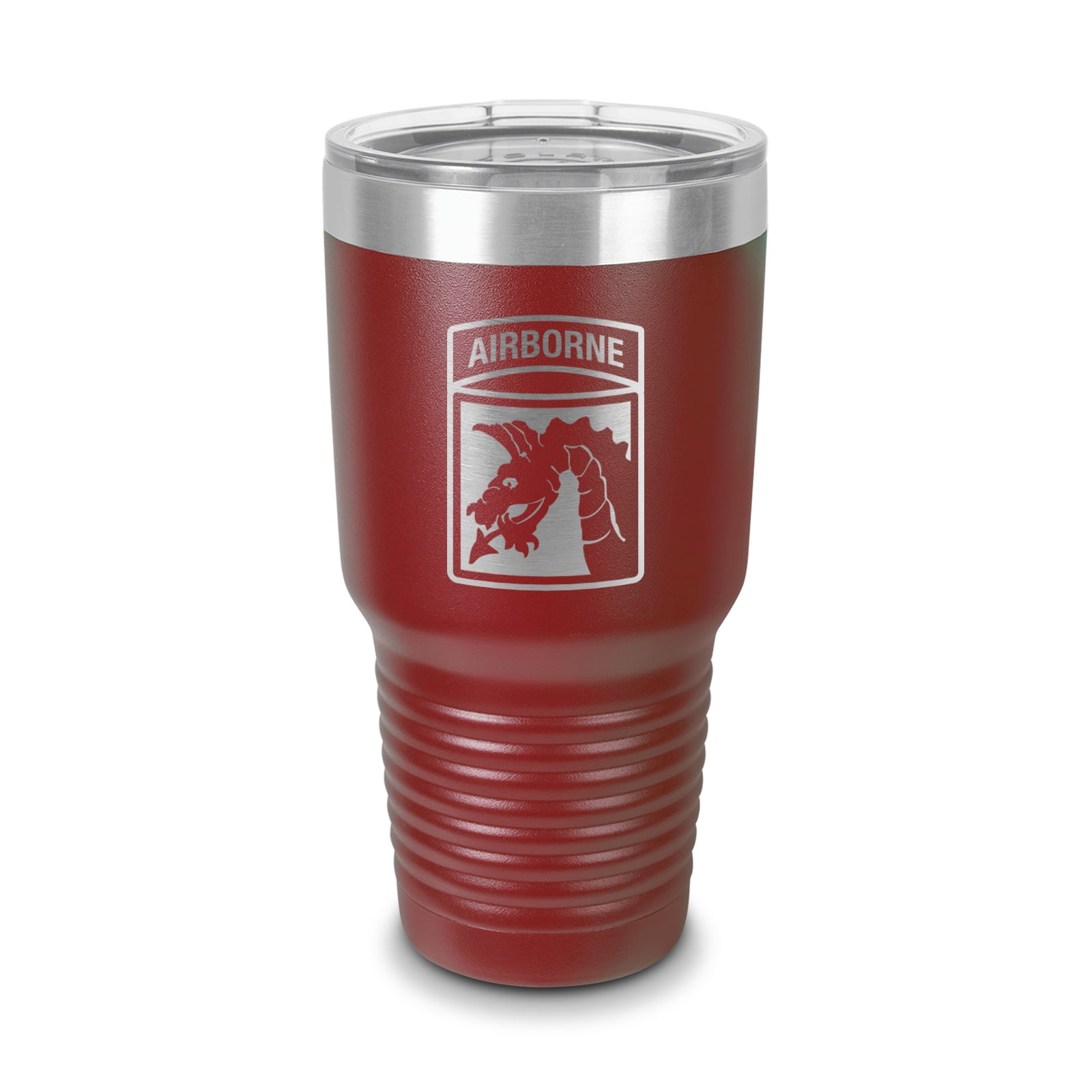 XVIII 18th Airborne Corps Tumbler 30 oz - Laser Engraved w/ Clear Lid ...