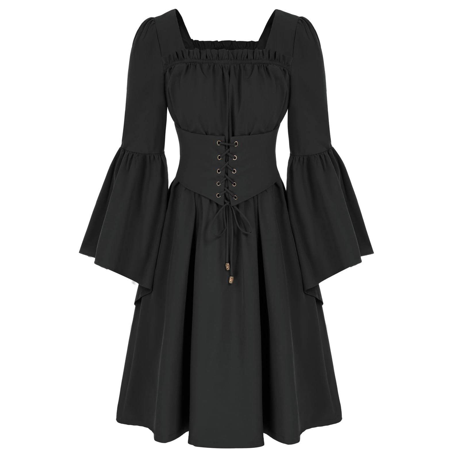 XVJRHAK Tank Dresses for Women 2024 Darkness Dress Women Medieval Bell ...
